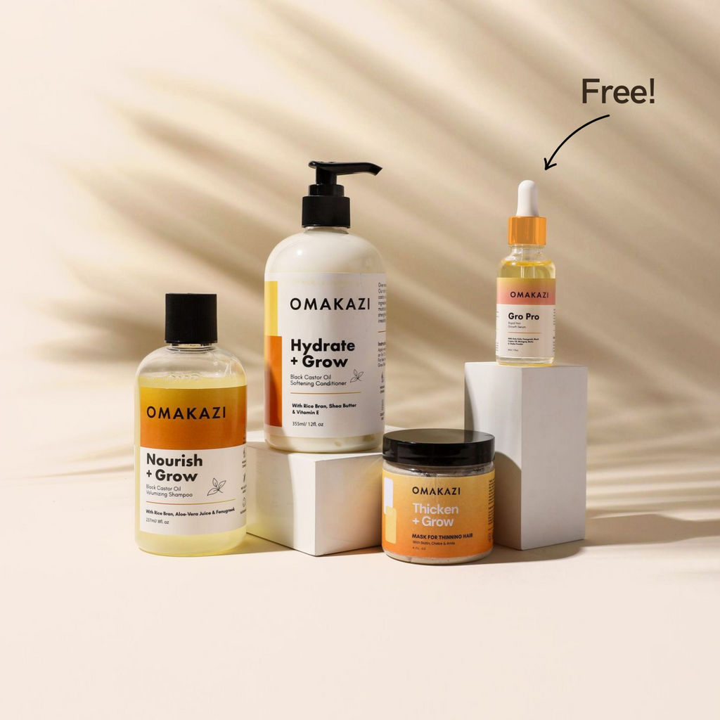 Volumizing Shampoo, Conditioner & Mask Kit for Thinning Hair – OMAKAZI
